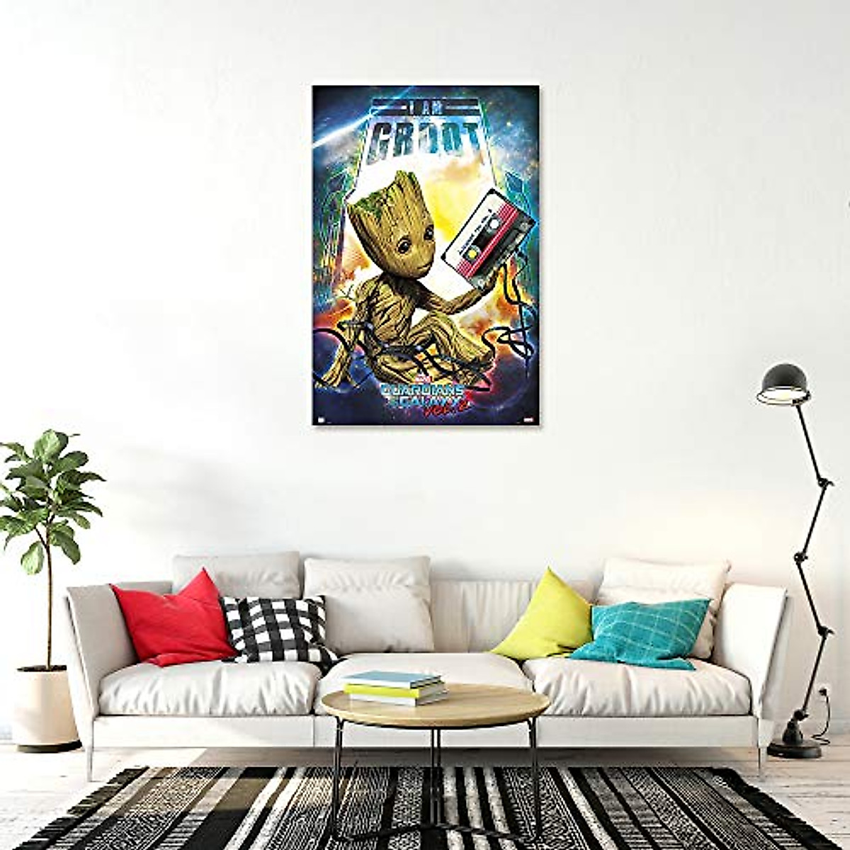 POSTER STOP ONLINE Guardians of The Galaxy Vol. 2 - Movie Poster/Print (I AM Groot - Baby Groot with Mixtape Vol. 2) (Size 24" x 36")