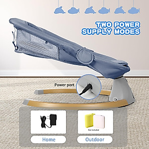 Baby Swings for Infants to Toddler,3 in 1 Electric Baby Swing Bluetooth Baby Rocker for Infants with Remote Control,Removable Dinner Plate,4 Gears Sway Time,Heavy Duty Base Infant Swing for 0-24 Month