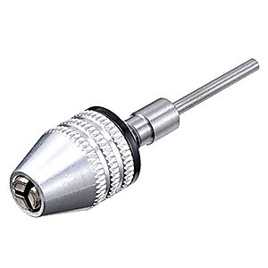 KATUR Keyless Drill Chuck Quick Change Adapter Converter 2.35mm Round Shank 0.3-3.4mm Clamping Range Drill Adapter Mini 3-Jaw Drill Chuck Screwdriver Adapter