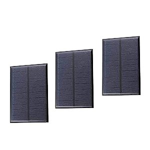 Treedix 3pcs 5V 150mA Polysilicon Solar Panel Glue Solar Cell Battery Charger DIY Solar Product Mini Small Solar Panel Module Kit Polycrystalline Silicon Encapsulated in Waterproof Resin (150mA)