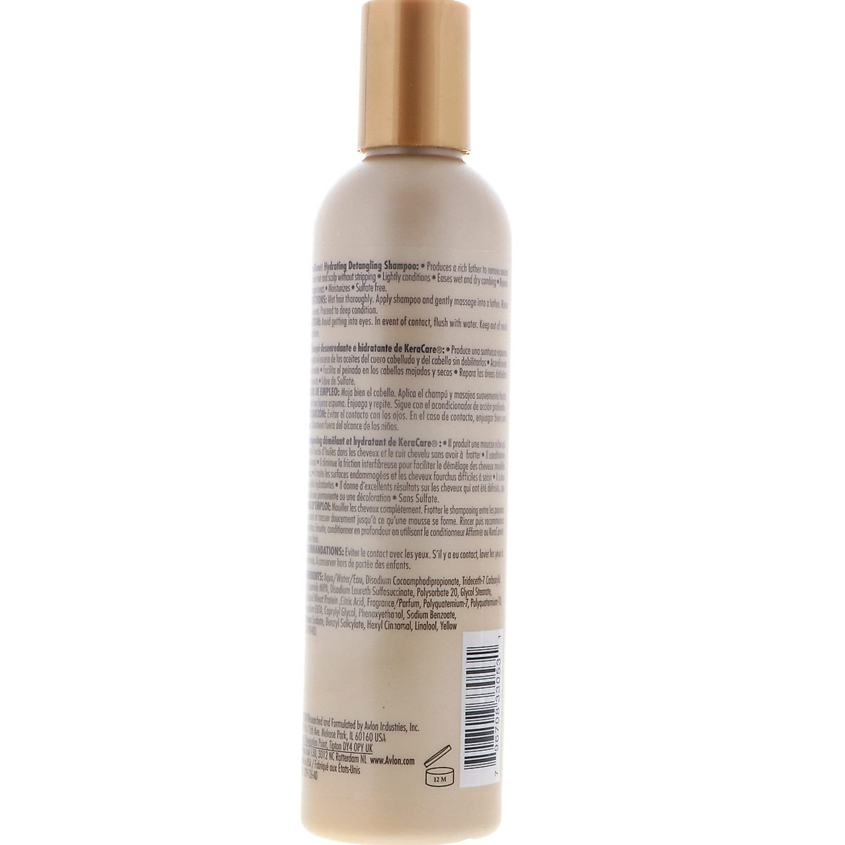 AVLON Keracare Hydrating Detangling Unisex Shampoo, 8 Ounce (Pack of 2)