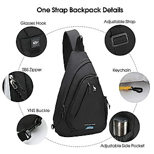 Kimlee OIWAS One Strap Backpack for Men Single Strap Backpack Sling Bag Crossbody Shoulder Daypack for Boys Women