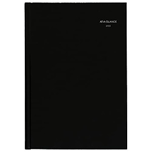 AT-A-GLANCE 2023 Monthly Planner, DayMinder, 14 Month Calendar, 8" x 11-3/4", Large, Monthly Tabs, Hardcover, Black (G470H00)