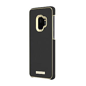 kate spade new york Wrap Case for Samsung Galaxy S9 - Black Saffiano Black / Gold Logo Plate