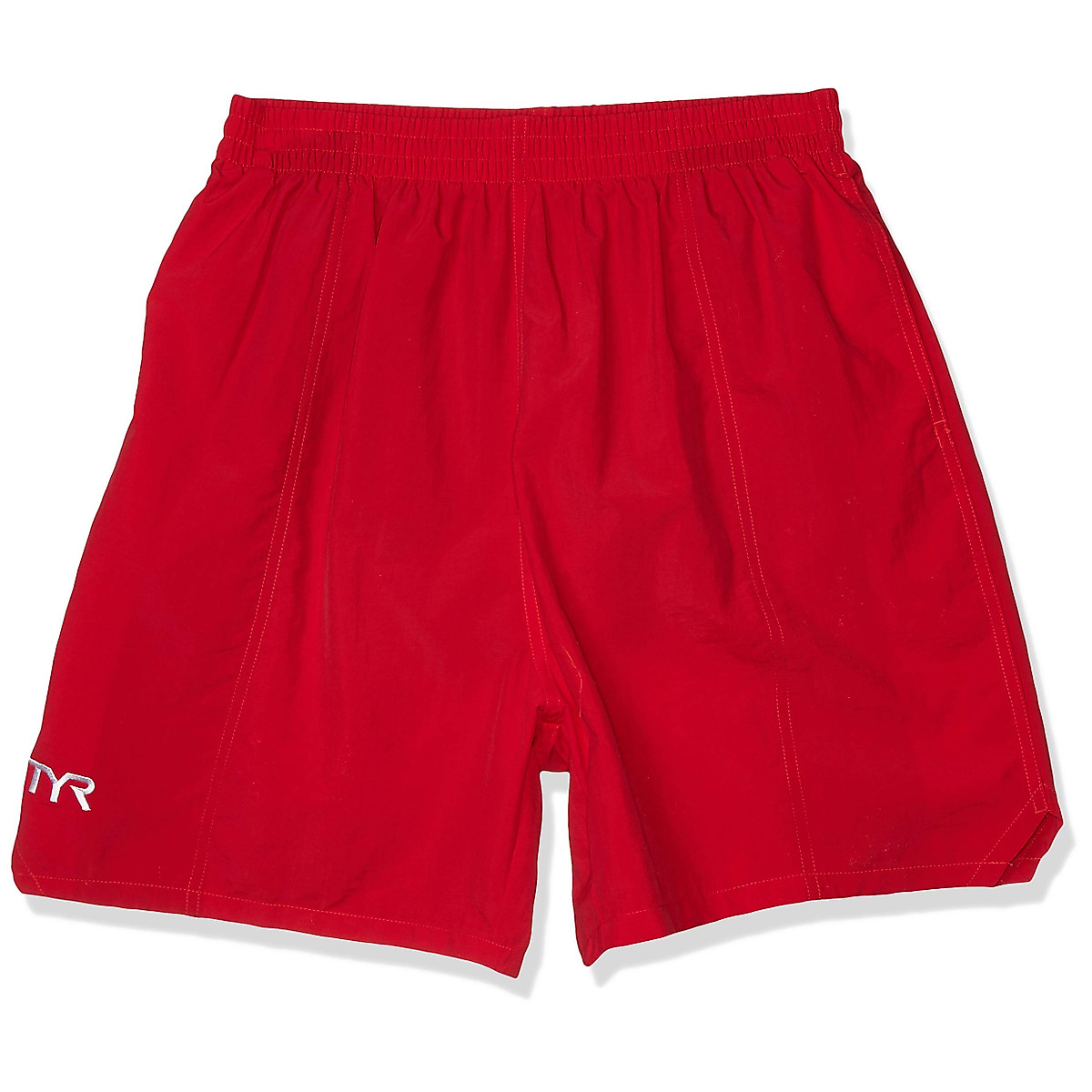 TYR Men's Classic Deck Swim Shorts, Red, X-Large