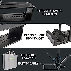 16 inch Large Teleprompter for All Tablets (4-12.9 inch Tablet), Remote Control and Teleprompter App, 70/30 Beam Splitter Glass, Aluminum Body and a Packbag, Angle Adjustment, Make Short Videos/Speech