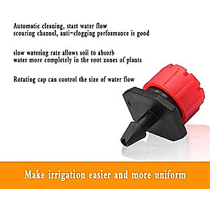 YOUWU 5pcs Garden Irrigation Micro Flow Dripper,Practical Micro Flow Dripper Drip Head 1/4 Inch Hose Garden Irrigation Misting Tools Accessories Feed Orchid