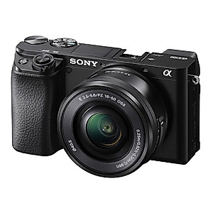 Sony Alpha a6100 Mirrorless Camera with 16-50mm and 55-210mm Lenses, Video Bundle + LED Video Light + Microphone + Extreme Speed 64GB Memory(21pc Bundle)