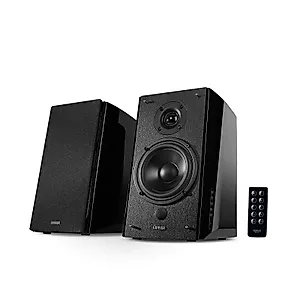 Edifier R2000DB Active Bluetooth Bookshelf Speakers - Optical Input - 2.0 Wireless Near-Field Studio Monitor Speaker - 120 Watts RMS with 5″ Large Woofer – Black