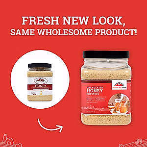 Hoosier Hill Farm Granulated Honey Crystals, 1.5LB (Pack of 1)