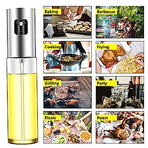 YUAKUOD Oil Sprayer for Cooking, Olive Oil Sprayer, Oil Mister, Oil Sprayer for Air Fryer, Oil Spray Bottle for Salad, BBQ, Kitchen Baking, Roasting