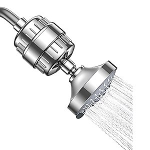 Filtered Shower Head 18 Stage Shower Filter with 5 Spray Mode Showerhead