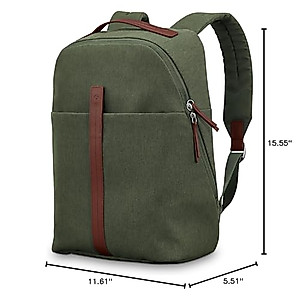 Samsonite Virtuosa Carry-On Travel Backpack with Padded Laptop Sleeve, Pine Green