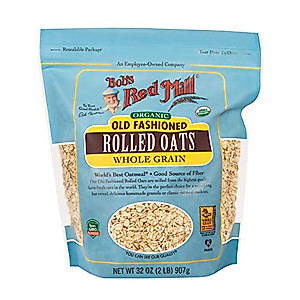 Bob's Red Mill Organic Old Fashioned Rolled Oats, 32-ounce (Pack of 4)