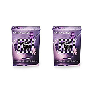 2 Packs Arcane Tinmen Non-Glare Board Game Sleeves 50 ct Extra Large Size Card Sleeves Individual Pack