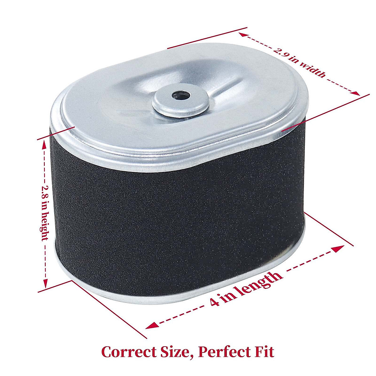 NIDAIFEI 4 Pack GX160 Air Cleaner Element Replaces Honda 17210-ZE1-505, 17210-ZE1-517, 17210-ZE1-822 for Honda GX110, GX120, GX120K1, GX140, GX160, GX160H1, GX200 Engines