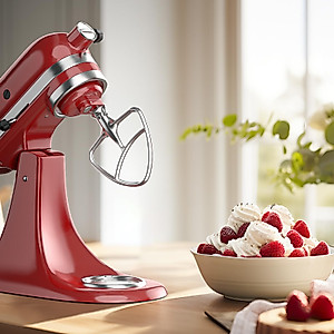 Stainless Steel Flat Beater for KitchenAid Mixer, Paddle Attachment for Tilt-Head Stand Mixer Fits 4.5-5 QT Mixing Bowl, Beater Replacement, Dishwasher Safe by GVODE