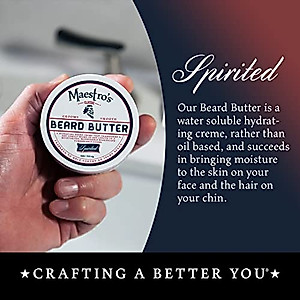 Maestro's Classic BEARD BUTTER | Anti-Itch, Extra Soothing, Hydrating Beard Creme For All Beard Types & Lengths- Spirited Blend, 4 Ounce