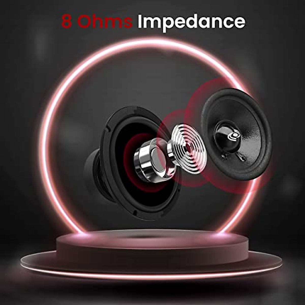 Pyle 5 Inch Woofer Driver - Upgraded 200 Watt Peak High Performance Mid-Bass Mid-Range Car Speaker 450Hz - 7kHz Frequency Response 15 Oz Magnet Structure 8 Ohm w/ 92dB and Paper Coating Cone - PDMR5 Black