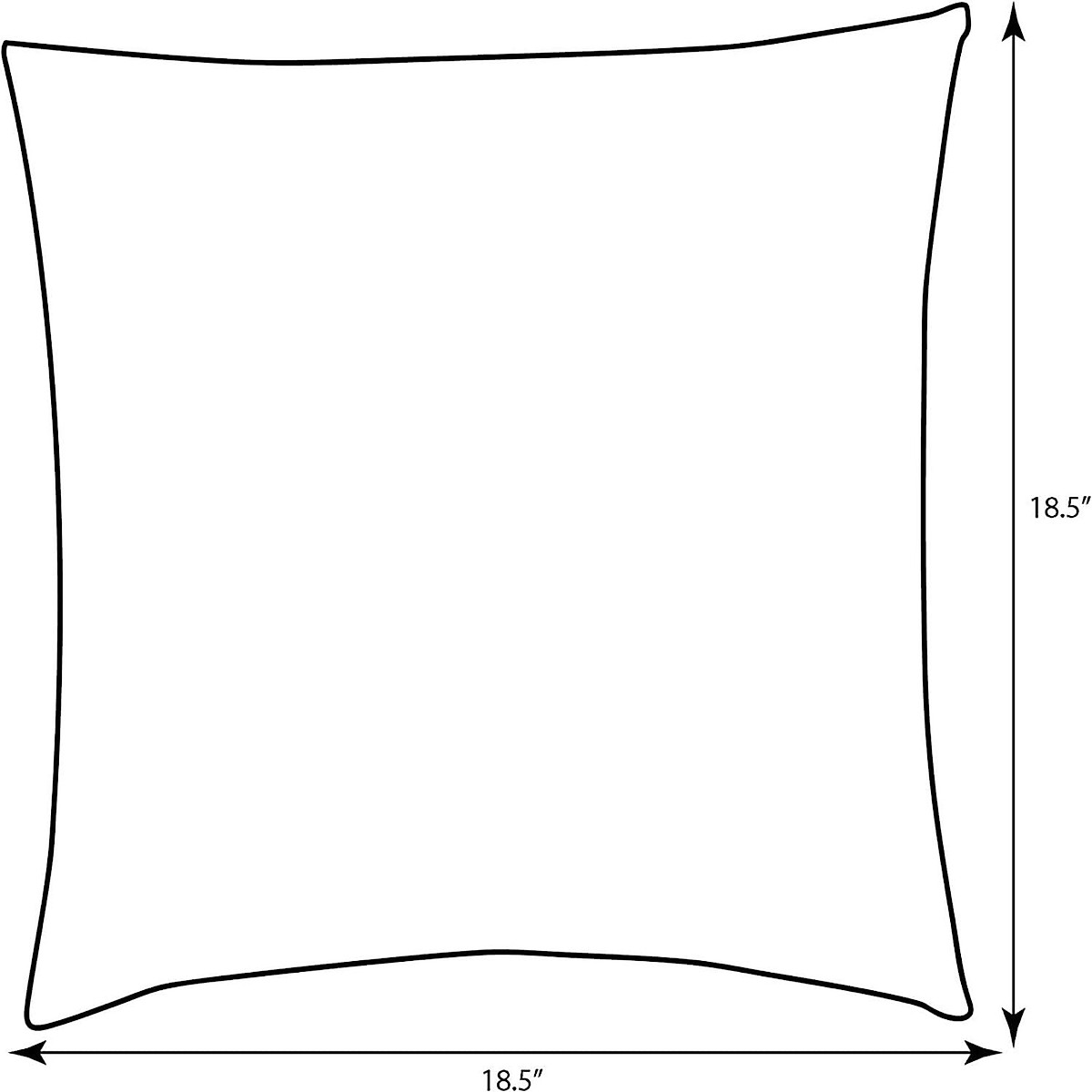 Pillow Perfect Outdoor/Indoor Essence Onyx Throw Pillows, 18.5" x 18.5", Black, 2 Count