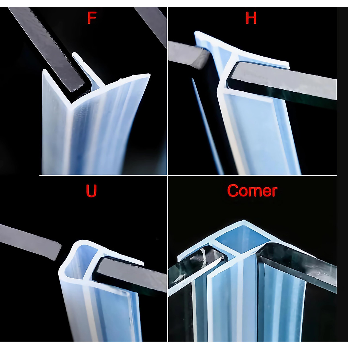 hokmly 120 Inch 10 Ft (Feet) Soft Shower Doors Sweep to Stop Leaks,Glass Door Seal Strip, Shower Silicone Seal Strip