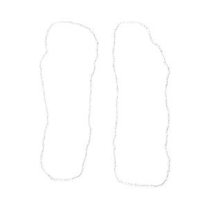 Happyyami 2Pcs Waist Beads Boho African Belly Chain Pregnancy Beach Body Chain Summer Bikini Jewelry for Woman Girl (Silver White)