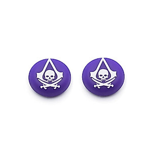 2 in 1 Analog Stick Joystick Rubber Silicone Cap Thumbstick Thumb Grip Cover Case Skin Joystick Grips for PS5 PS4 PS3 Xbox One Xbox 360 Controller (A)