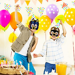 YALARY 21 Packs Puppy Dogs Felt Mask Party Favors for Kids, Blue Puppy Dog Themed Birthday Party Supplies Dress Up Cosplay Birthday Party Masks