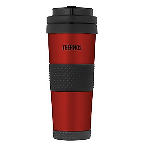 Thermos Vacuum Insulated Stainless Steel Tumbler, 14-Ounce, Keeps Beverage Hot for 4 Hours, Cranberry