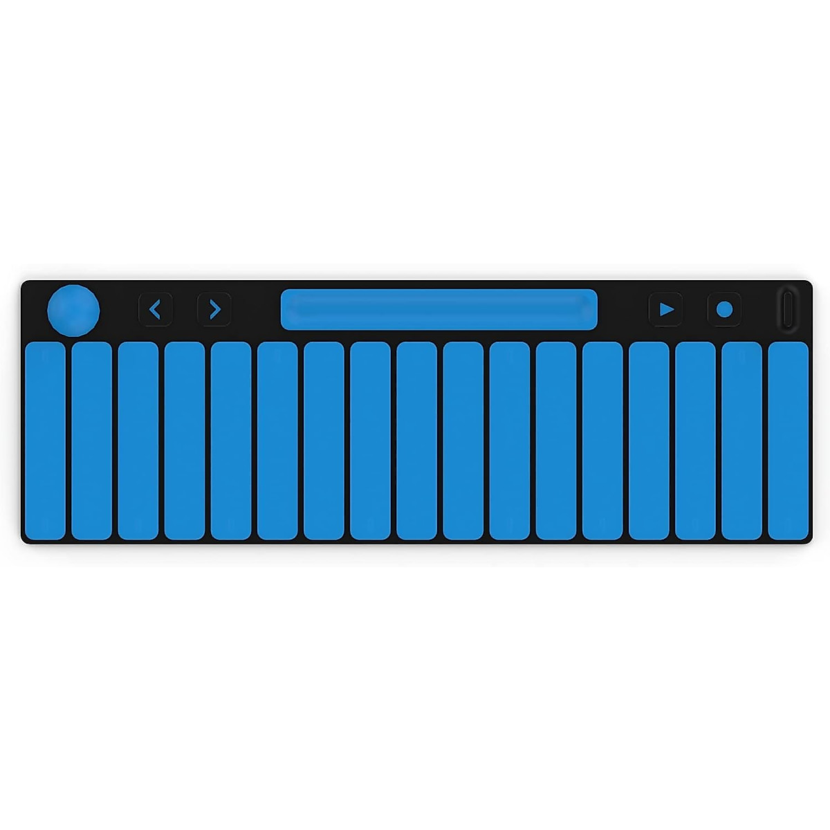 Keys Pad Accessory for J-Play MIDI controller - 17 Keys and Effect Zone, Dedicated Musical App Included, Plug & Play Music instrument Water Edition