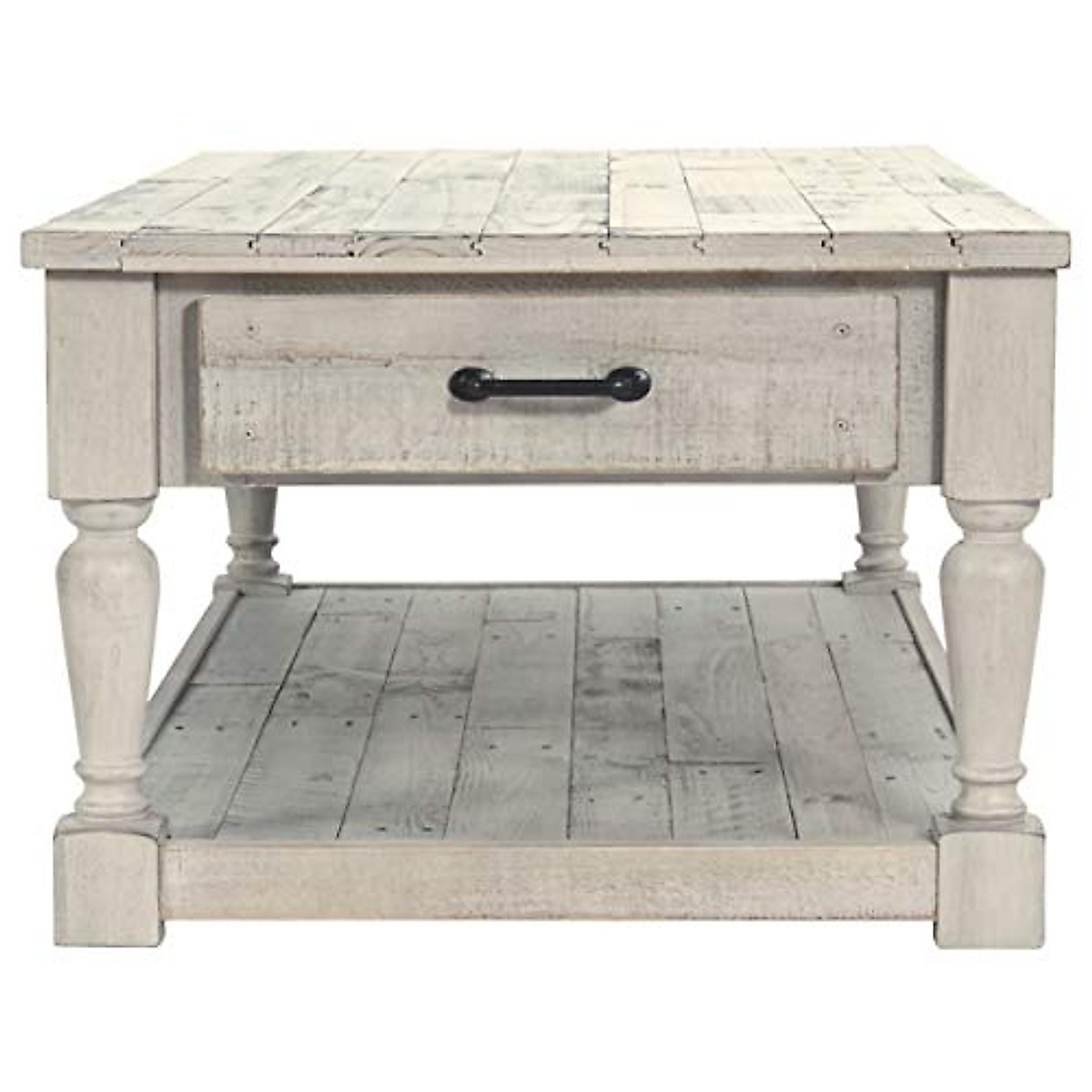 Signature Design by Ashley Shawnalore Rectangular Rustic Cocktail Table, Whitewash