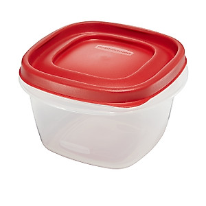 Rubbermaid Easy Find Lids Food Storage Container, 2 Cup, Racer Red