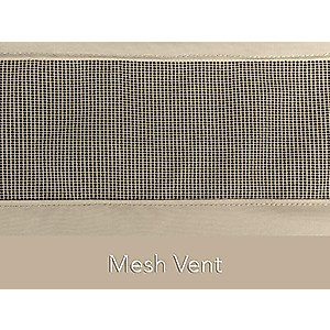 Covermates Grill Cover – Weather Resistant Polyester, Adjustable Drawcord, Mesh Vent, Grill and Heating-Khaki