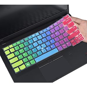 Keyboard Cover for Lenovo Thinkpad X1 Carbon 5th/6th/7th 2019 2018 2017 / ThinkPad X1 Yoga 14" 3 4 5th Gen/Thinkpad A475 L460 L470 T460 T460p T460s T470 T470p T470s T480 T480S Skin, Rainbow