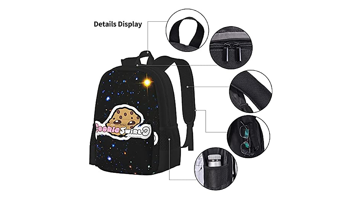 Cookie Swirl C Backpack 3-in-1 School Set with Glow Design
