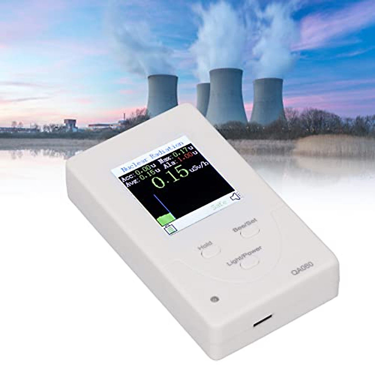 Portable Radiation Detector, Adjustable Brightness USB Charging High Sensitivity Radiation Dose Counter for Laboratory