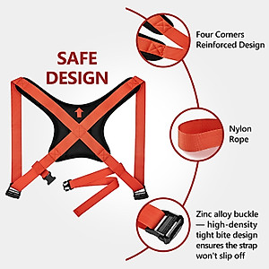 KEDSUM Moving Straps - Lifting Strap for 2 Movers, 2-Person Lifting & Moving System, Hold Up to 800LBS, Anti-Slip Adjustable Furniture Moving Straps Dolly for Appliances, Mattresses, Standard Size