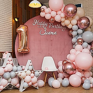 RUBFAC Pastel Grey Balloons, 146pcs Different Sizes Pack of 36 18 12 10 5 Inch for Balloon Garland or Balloon Arch as Graduation Wedding Birthday Baby Shower Anniversary Party Decorations