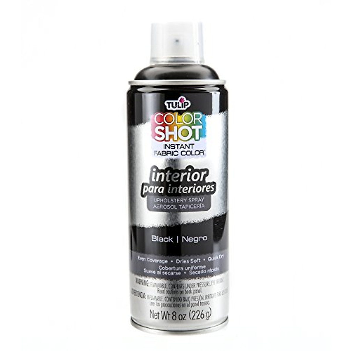 Tulip ColorShot Instant Fabric Color Interior Upholstery Spray 8 oz - Black