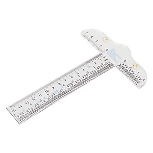 T Ruler T Ruler Inch Cm Scale Clear Acrylic Portable Multifunction Drafting Ruler Clear Graduation T Ruler for Art Binding Crafts Easy Reference