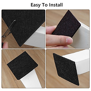 Felt Furniture Pads Self Adhesive -182 Pcs , Cuttable Anti Scratch Floor Protectors for Furniture Feet Chair Legs, Furniture Felt Pads for Hardwoods Floors, Black