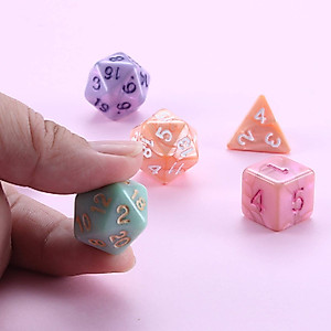 DND Dice, 5 x 7 Sets (35 Pieces) Polyhedron Dice for Dungeons & Dragons RPG MTG DND Tabletop Game with 1 Free Pouch D4 D8 D10 D12 D20