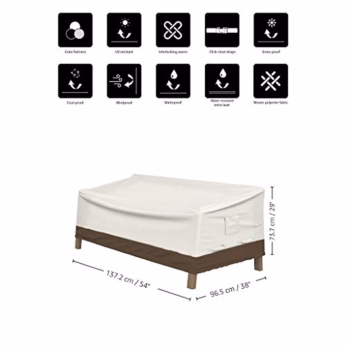 Amazon Basics 2-Seater Deep Lounge Sofa Outdoor Patio Furniture Cover