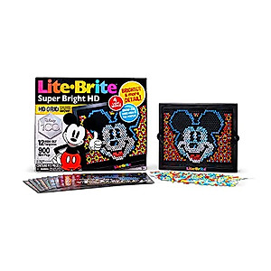 Lite Brite Super Bright HD - Disney 100 Years of Wonder Edition Educational Play for Children – Enhances Creativity & Fine Motor Skills, Gift for Boys and Girls Ages 6+
