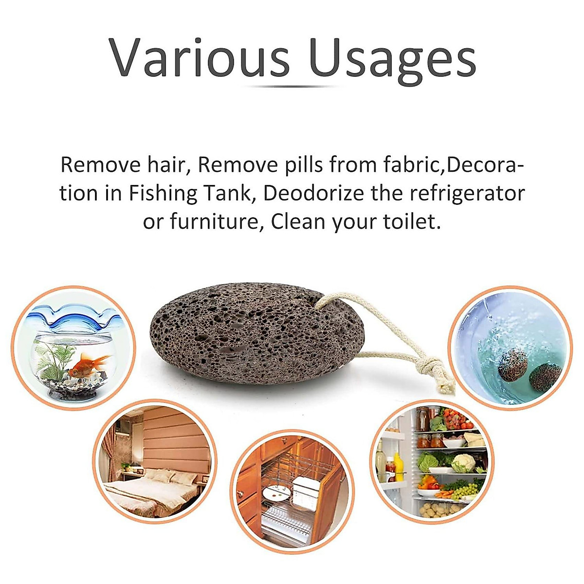 2X Lava Pumice Stone for Foot Scrubber, Foot Pumice to Remove (Random Color and Shape)