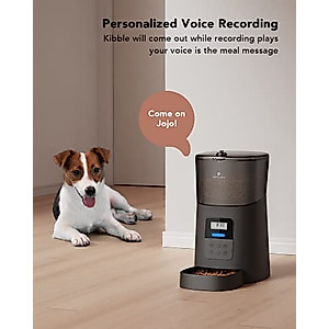 PETLIBRO Automatic Dog Feeder 6L Auto Dry Food Dispenser for Large Breed with Lock Lid for Naughty Pet, Timed Cat Feeder Low Food LED Indication with Anti-Clog Design Up to 50 Portion & 6 Meals Daily