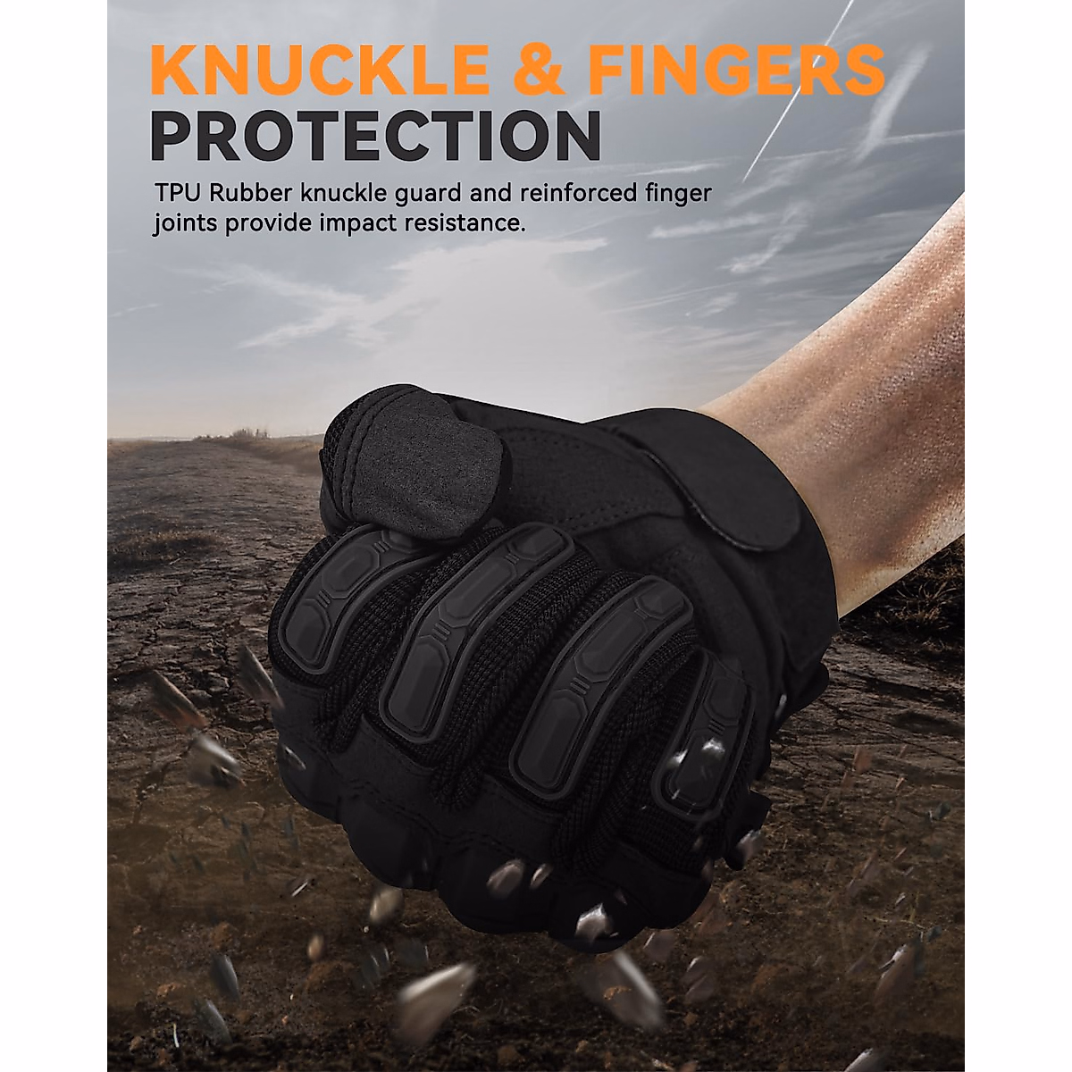 KUMGIM Tactical Gloves for Men Women, Motorcycle Gloves Touchscreen Airsoft Hunting Shooting Gloves Black Tan for Outdoor Paintball Work Motorcycle Climbing Survival Training