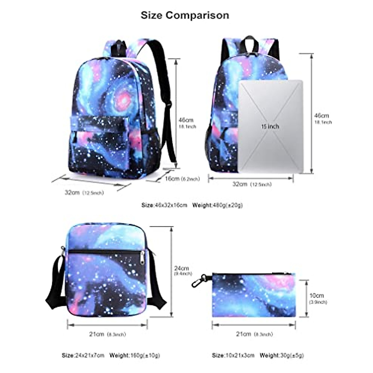 FROIBHATG NASA,Space Agency，astronaut，camouflage bag, men and women, Three piece backpack set