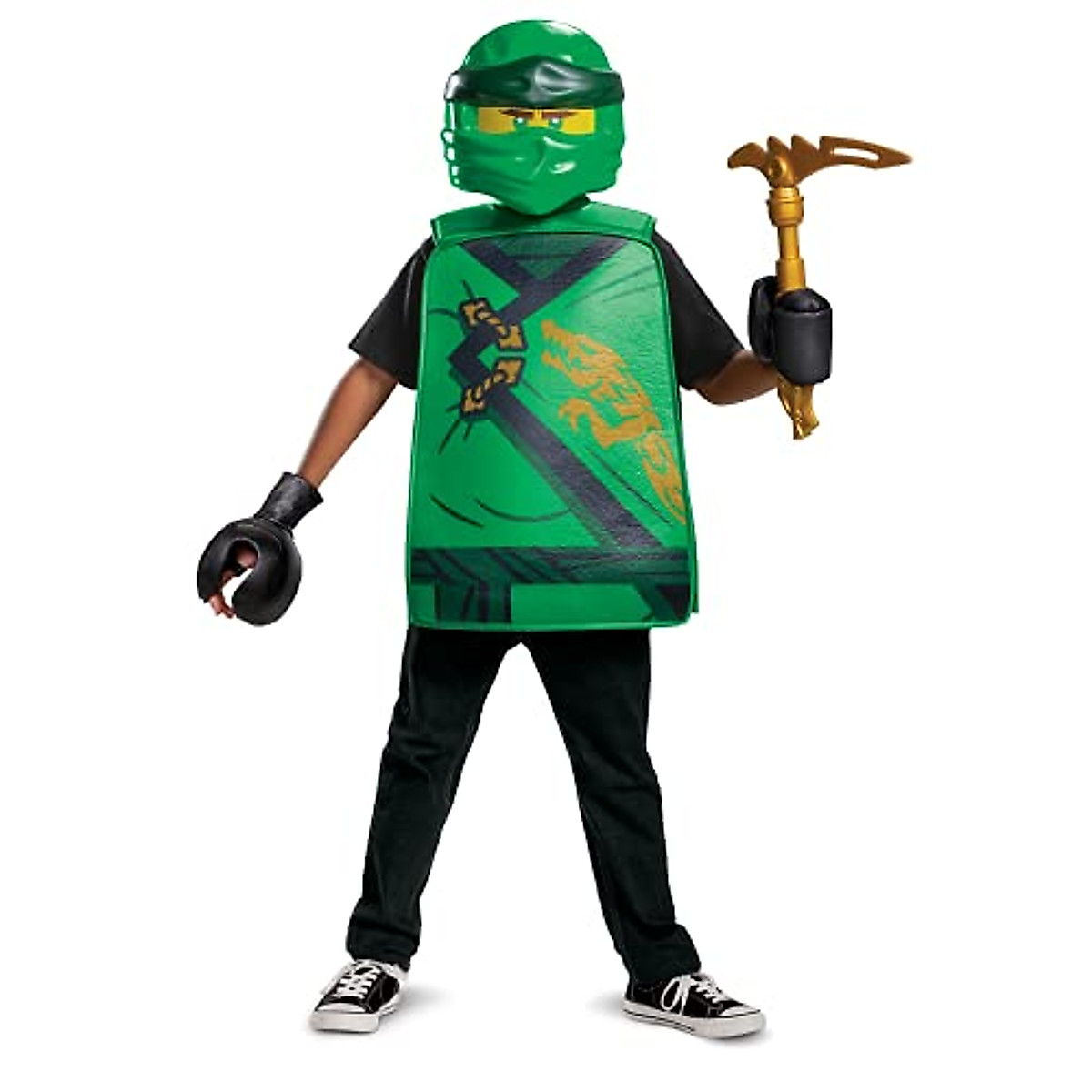 Lloyd Costume for Kids, Lego Ninjago Legacy Themed Basic Character Accessories, Single Child Size Green