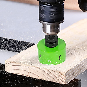 HLOFIZI 3-1/4 Inch Hole Saw Bi-Metal for Wood Metal Plastic with Arbor, Green